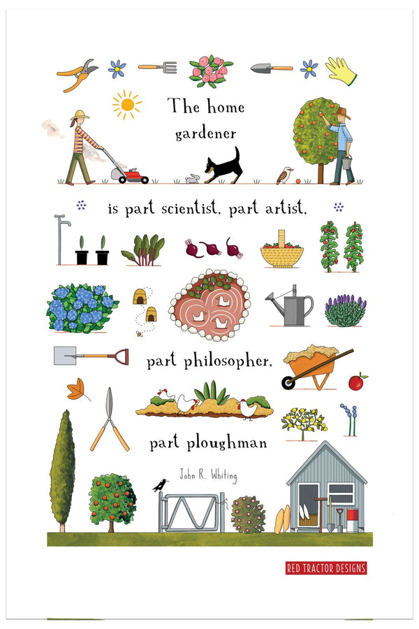 Red Tractor Tea Towel - Larry Adler